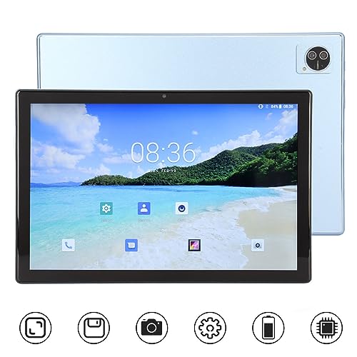 MAVIS LAVEN 10.1in Tablet, USB C Fast Charging Expandable Memory 8G RAM 256G ROM 2 Speakers 100‑240V 2 in 1 Tablet 8 Core for Travel (US Plug)