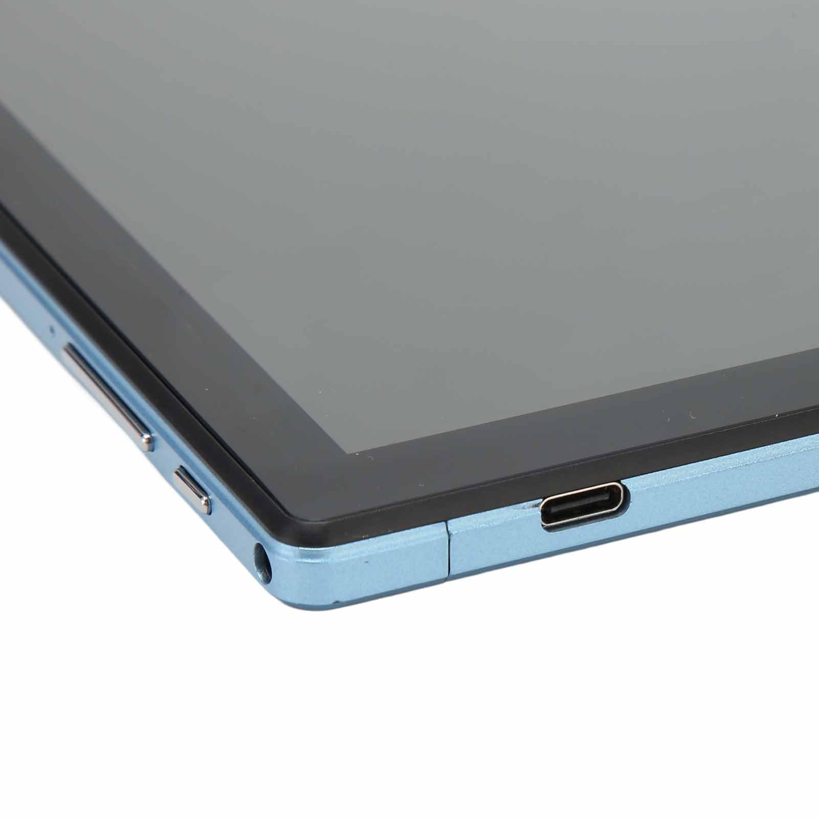 MAVIS LAVEN 10.1 Inch Portable Tablet, 6GB RAM 128GB ROM HD Tablet 4G Network Support Fast Charging Dual Speakers US Plug 100‑240V 8 Core CPU for Home (Blue)