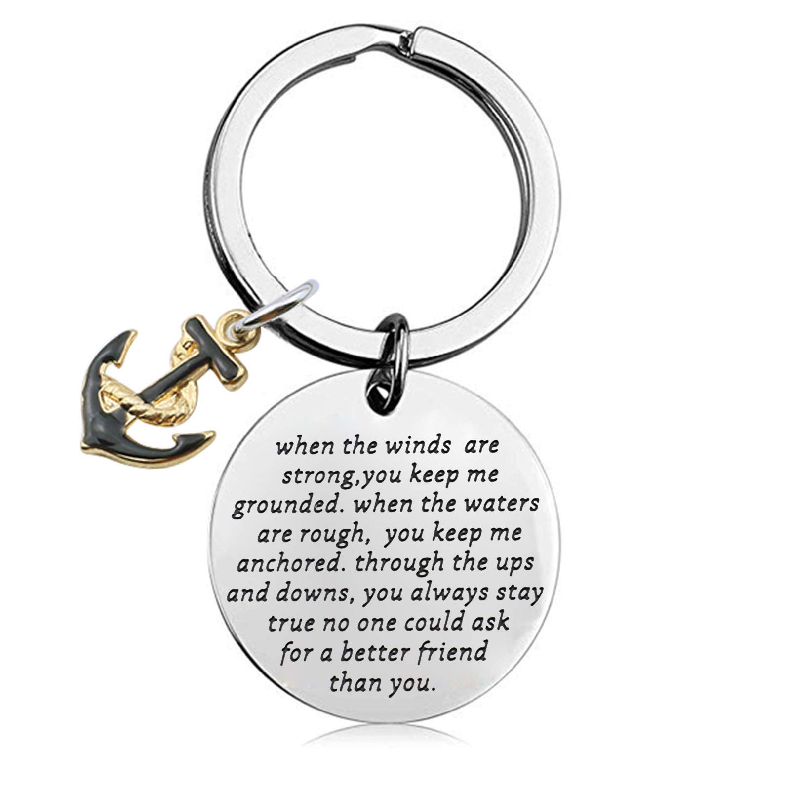 NC Anchor Keychain Sailor Gift Captain Keychain Nautical Jewelry Gift for Survivor Fisherman Sailing Enthusiast (keychain)