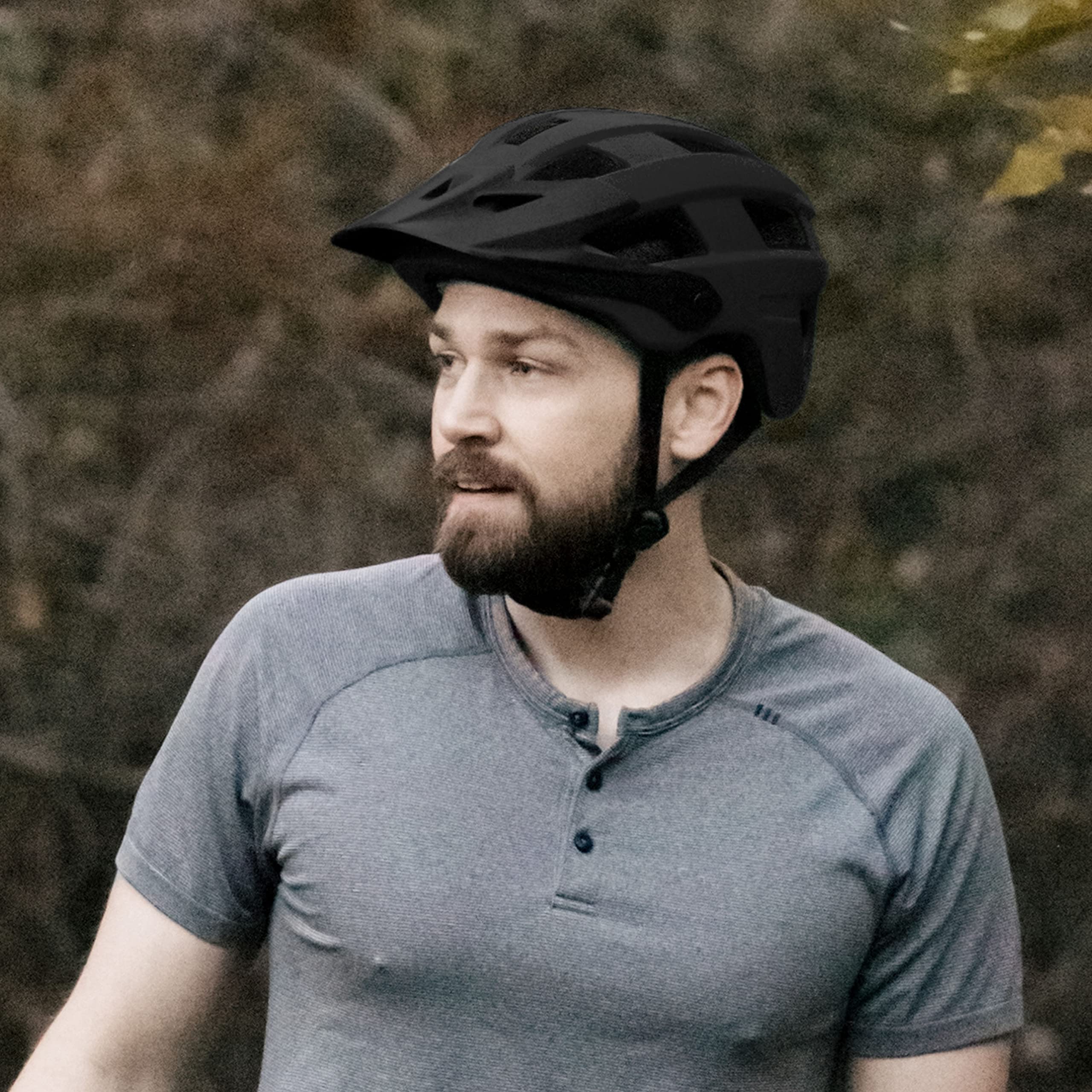 Retrospec Rowan Mountain Bike Helmet for Adults - Dirt Cycling Bicycle Helmets for Men & Women – Adjustable Size, Lightweight & Breathable - Matte Black
