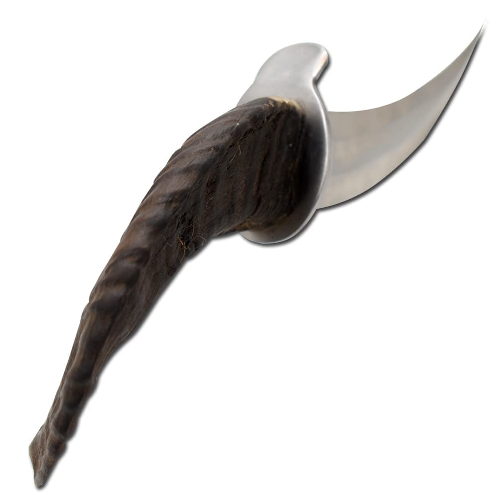 Old Ram Handmade Collection Stainless Steel Hunting Hunting Knife RAM Horn Handle With Leather Sheath