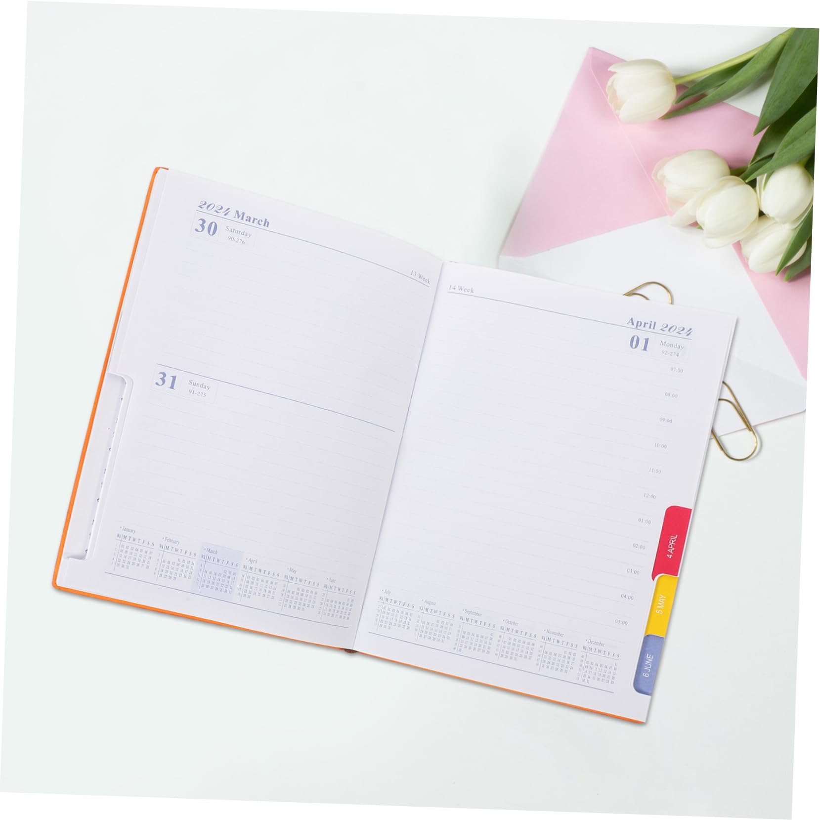 NUOBESTY Notebook Note Pad Notepad Calendar 23-24 Monthly Planner Daily Planner Teacher Planners and Lesson Planner Efficient Plan Pad School Planner Date Plan Pad A5 Soft Surface Schedules