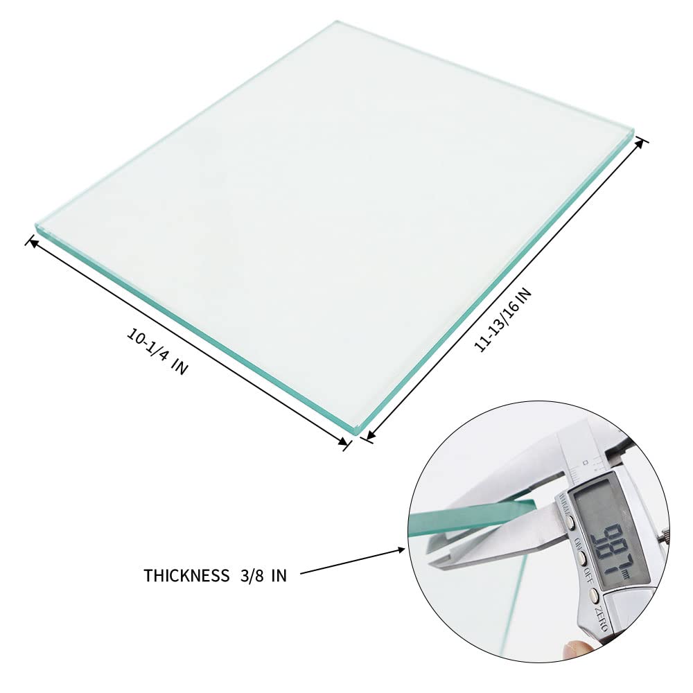 SCOTTCHEN Dead Flat Float Plate Glass for Scary Sharp Sharpening System 10-1/4in W x 11-13/16in L x 3/8in T -1pcs