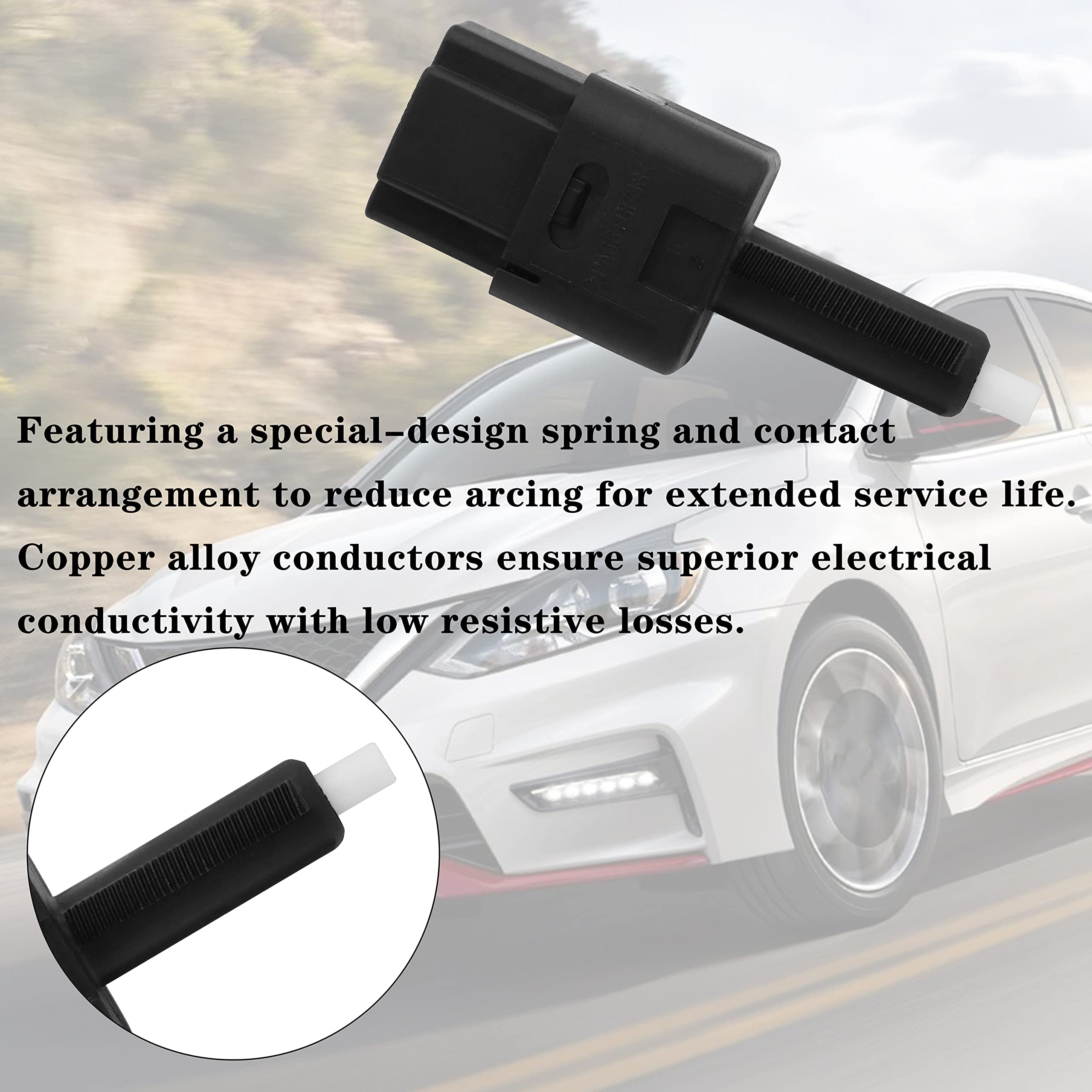 Replace 25320-AX00C 201-1962 Stop Lamp Switch Fit 2003-2019 Nissan Pathfinder Sentra Frontier Versa Altima Rogue Juke Armada,2004-2012 Infiniti M35 M45 G35 G37 EX35 FX35 FX45 Q45 QX56 Stoplight Switch