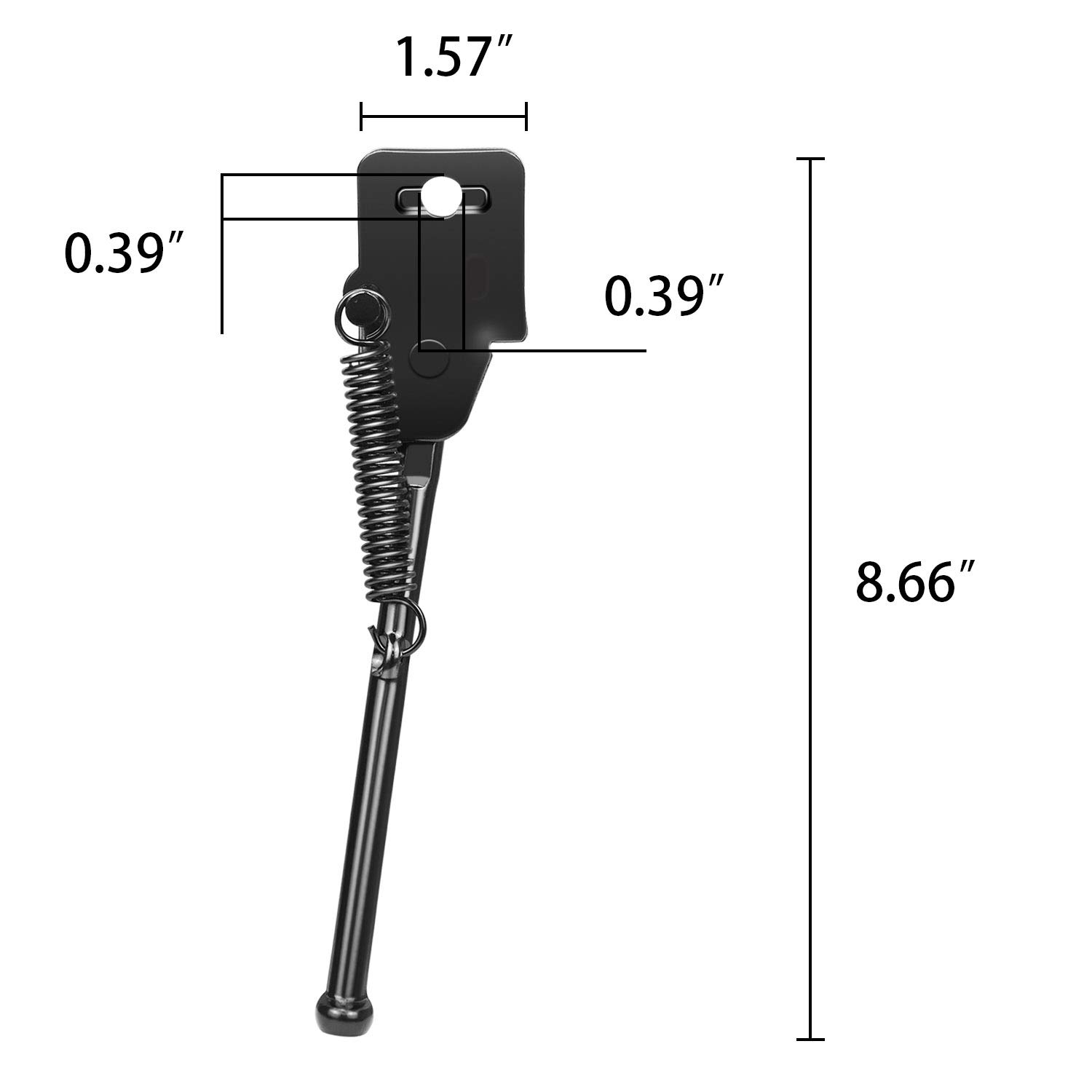 MENOLY Bike Kickstand Bicycle Stand Support Single-Side Stand Folding Bicycle Bracket Bike Racks for 16" Bike, with Bike Bell