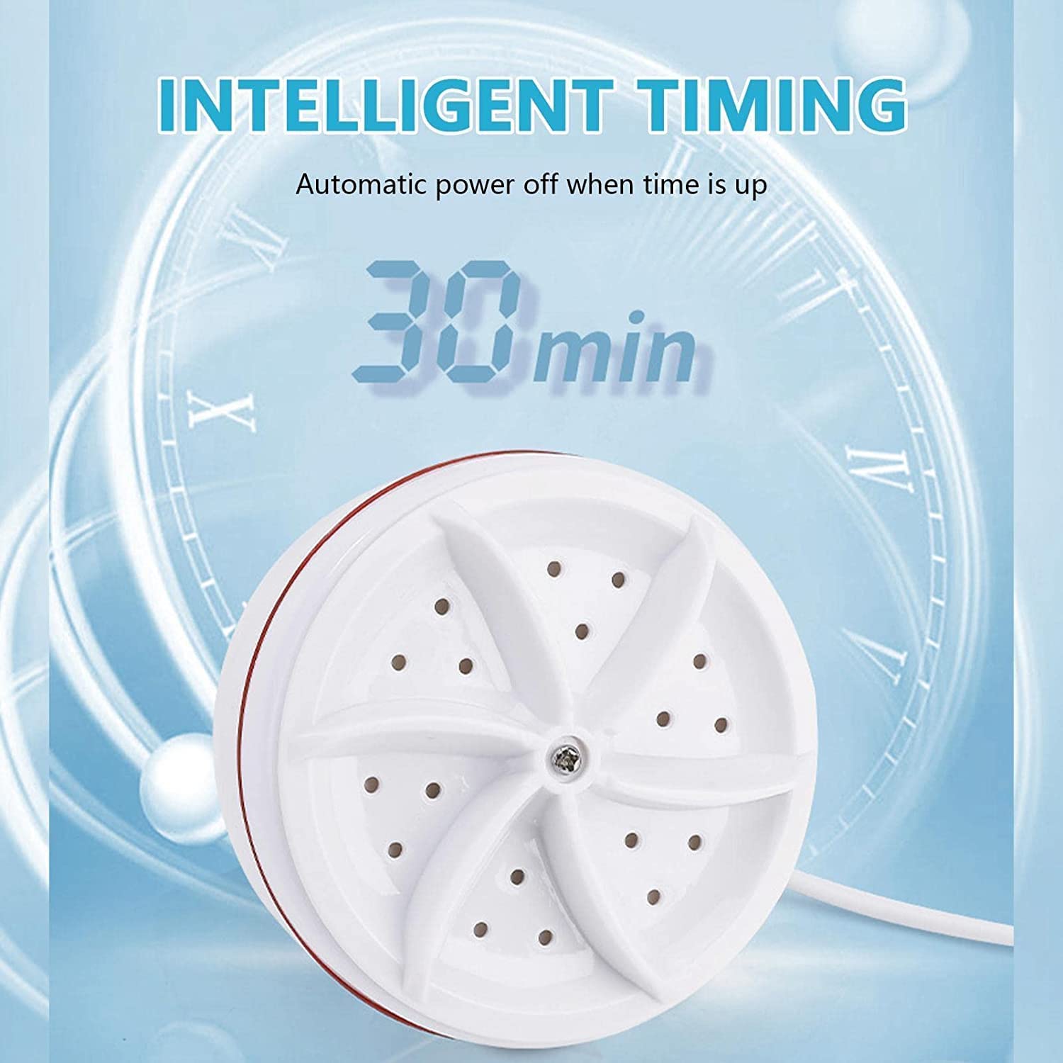 Portable Washing Machine Mini Washing Turbo with USB, Suitable for Home, Business, Travel, College Room, RV, Apartment