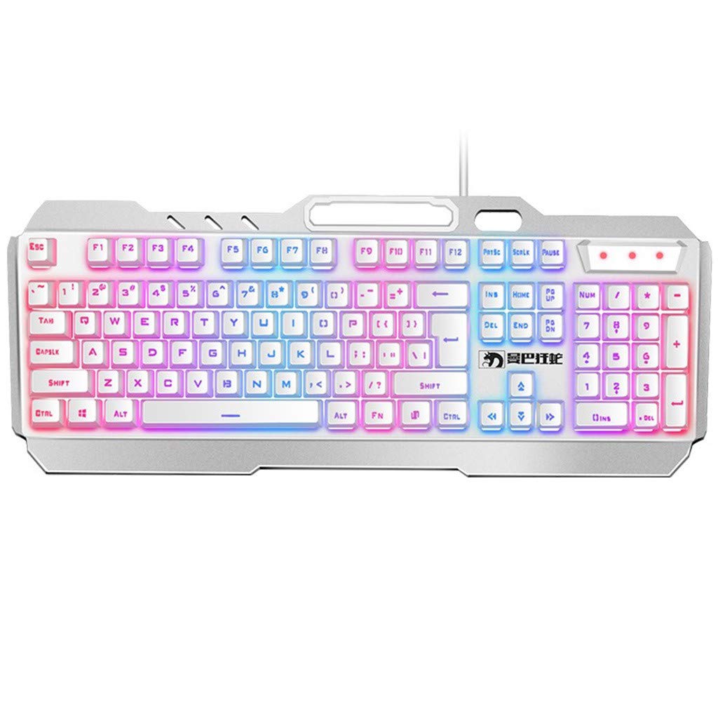 WPCWRQD Mouse Mechanical Keyboard Set RGB + Wired Backlight 1 16 Ergonomic Gaming Keyboard&Mouse