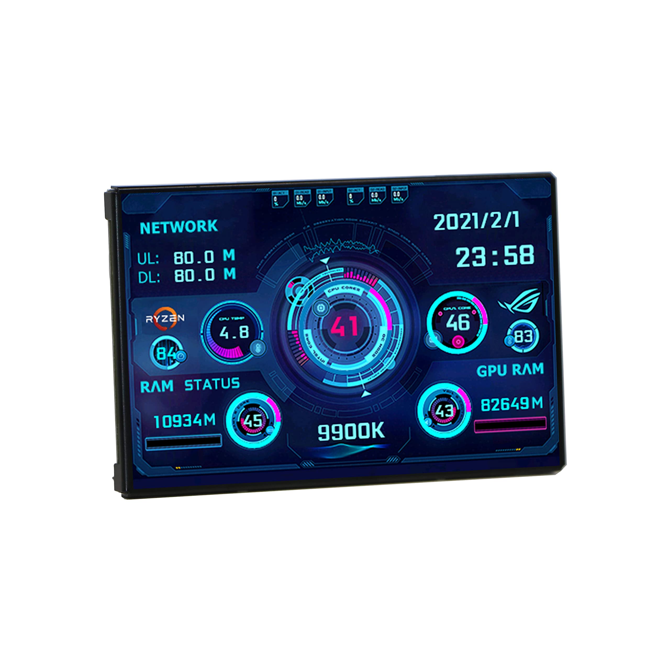 Vastarry IPS 3.5 inch Secondary Screen Mini Chassis Secondary Screen Computer Monitoring Screen only Supports one USB Cable Monitoring Hardware, Suitable for ITX Chassis Host