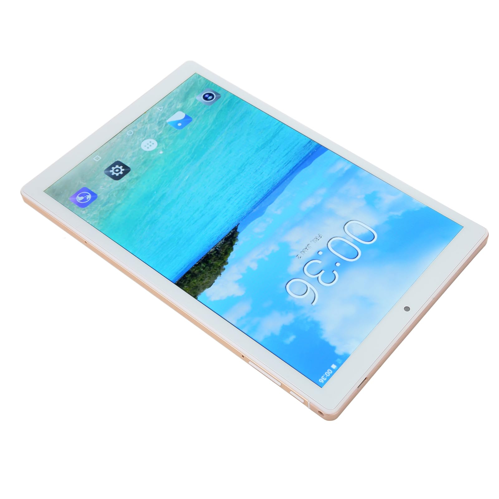 MAVIS LAVEN HD Tablet, 10.1 Inch Tablet Front 5MP Rear 8MP US Plug 100‑240V for Studying for Entertainment (Gold)