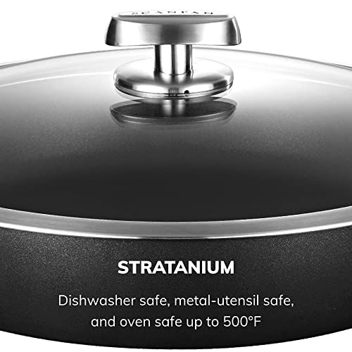 SCANPAN Pro IQ 4.25 qt Chef Pan with Lid - Easy-to-Use Nonstick Cookware - Dishwasher, Metal Utensil & Oven Safe - Made by Hand in Denmark