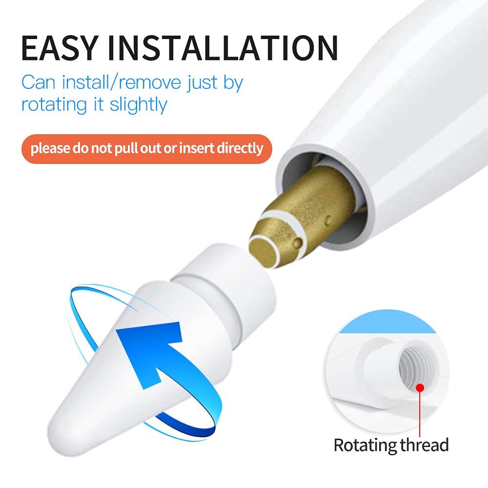 Tucana iPencil Tips, iPencil Tips Nip Compatible for iPad Pencil 1st & 2nd Generation (Pack of 2)