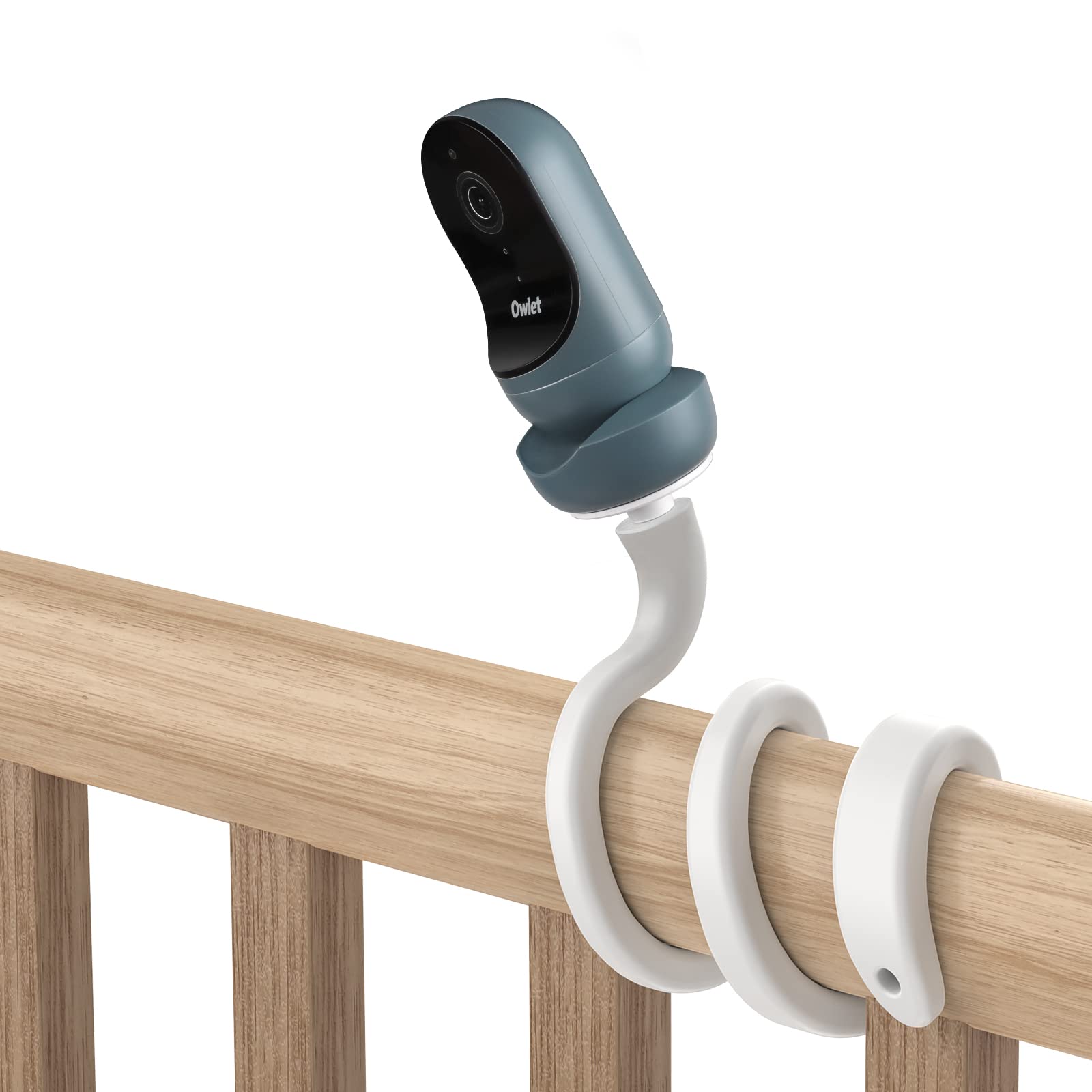XLTTYWL Owlet Baby Camera Mount with 1/4 Screw Connection Crib Accessories Compatible with Owlet Cam/Cam 2/Duo/Duo 2 and Arlo Cameras(Gooseneck Shape Mount)