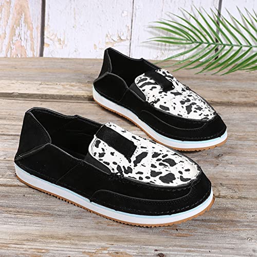 Single Round Comfortable Toe Leopard Casual Flat Women Shoes Print Breathable Slip On Women's All Swim Shoes