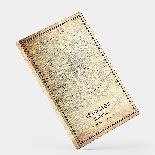 Lexington Vintage Map Print Lexington Map Kentucky Map Art Lexington City Road Map Poster Vintage Gift Map