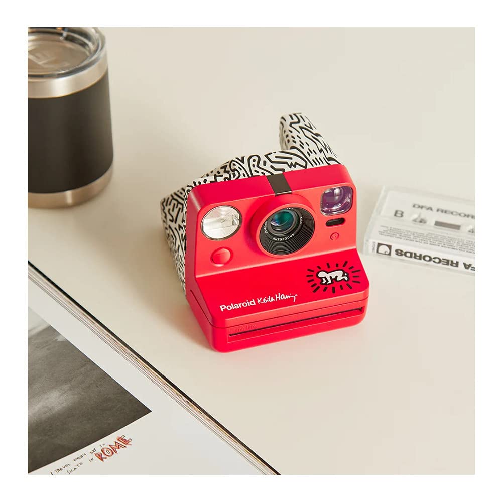 Polaroid Originals Now i-Type Instant Camera (Keith Haring Edition) Everything Box w/Keith Haring Film (2-Pack) Bundle (3 Items)