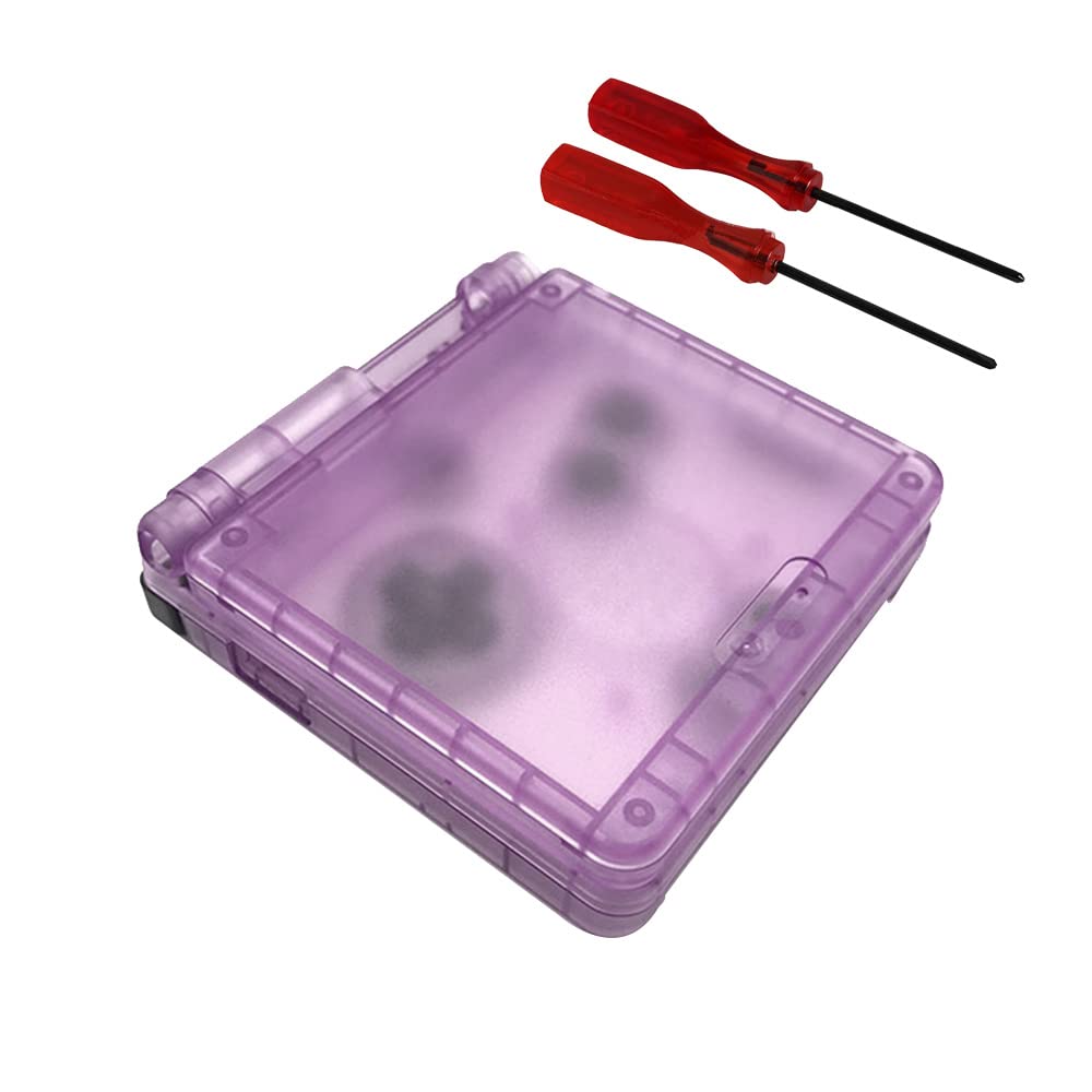 Replacement Clear Housing Shell Cover Protective Case for Gameboy Advance SP GBA SP Console Transparent Full Housing Case Cover (purple)