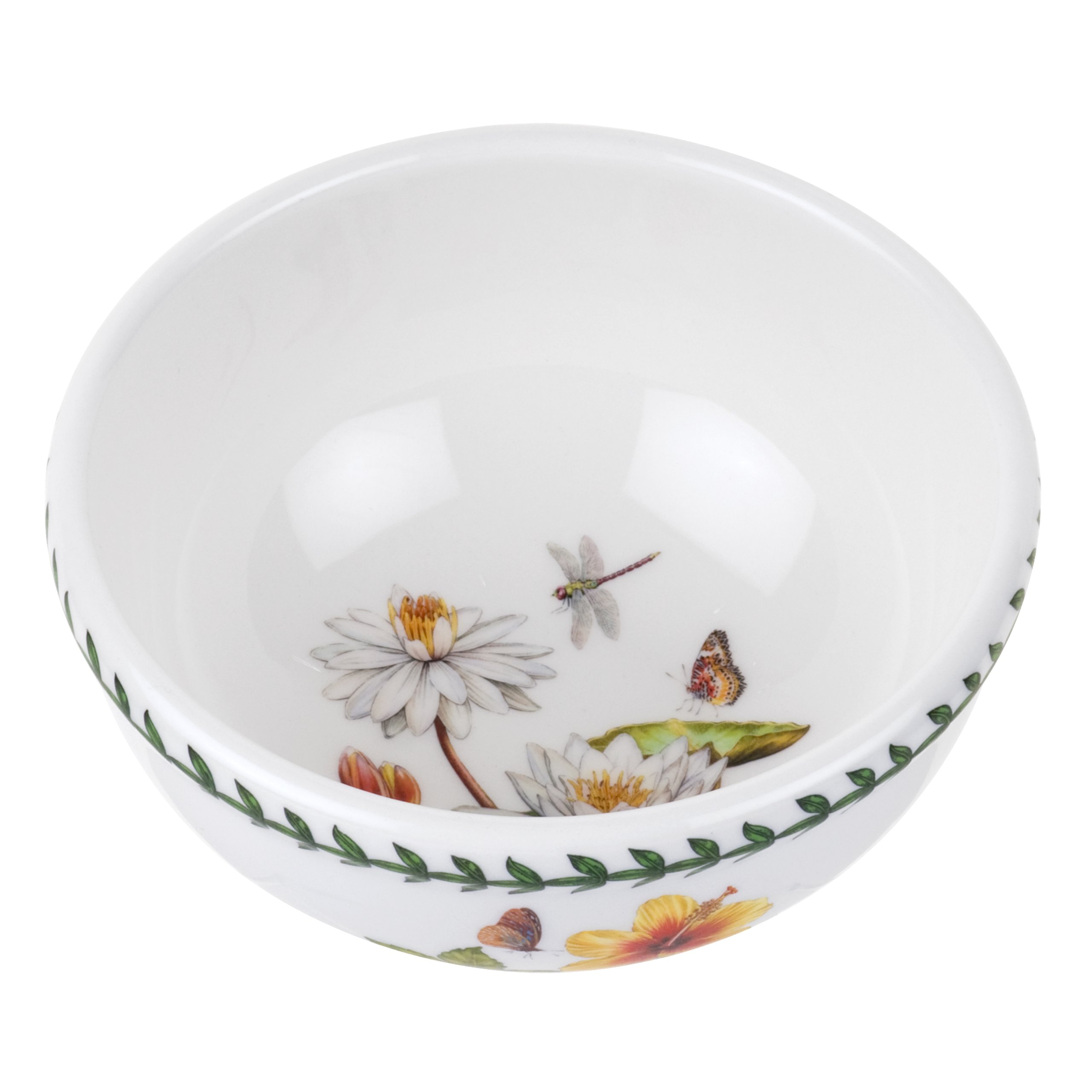Portmeirion Exotic Botanic Garden Individual 5.5โ Fruit Salad Bowl | Set of 6 with Assorted Motifs | Dishwasher, Microwave, and Oven Safe | For Cereal, Breakfast, or Dessert | Made in England