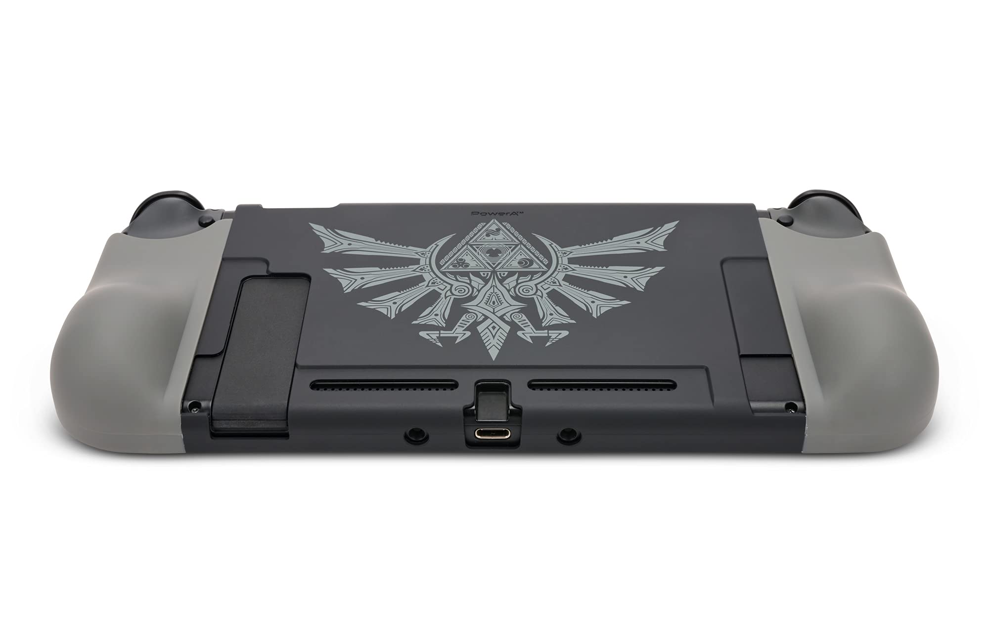 PowerA Console Shield for Nintendo Switch - Silver Hyrule Crest, Nintendo Switch, Protective Case, Gaming Case, Grip, Console Case, Accessories Storage, Officially Licensed