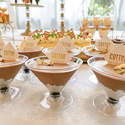 WUWEOT 60 Pack Plastic Martini Glasses, 5 Oz Unbreakable Tall Cocktail Glasses, Appetizer Dessert Cups Drinkware for Home Bar Restaurant Party Supply