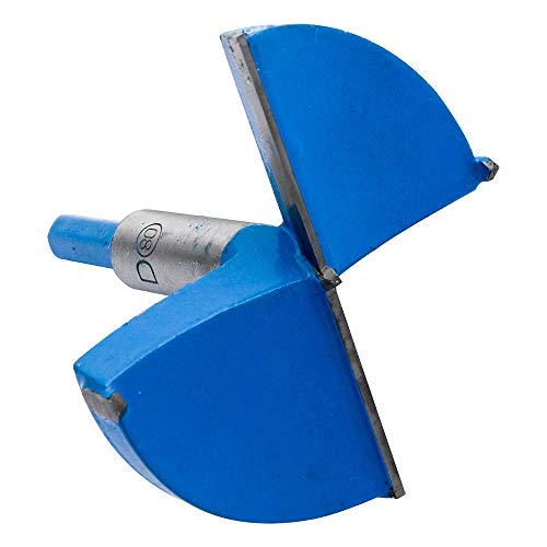 TOOLSTAR Forstner Drill Bits, Boring Carbide Drill Bits 60mm Blue Woodworking Hole Saw Power Rotary Cutting Tool for Wood Plastic Plywood (Pack of 1)