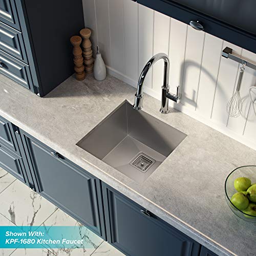KRAUS Pax 18 1/2-inch 18 Gauge Undermount Single Bowl Stainless Steel Kitchen Sink, KHU19