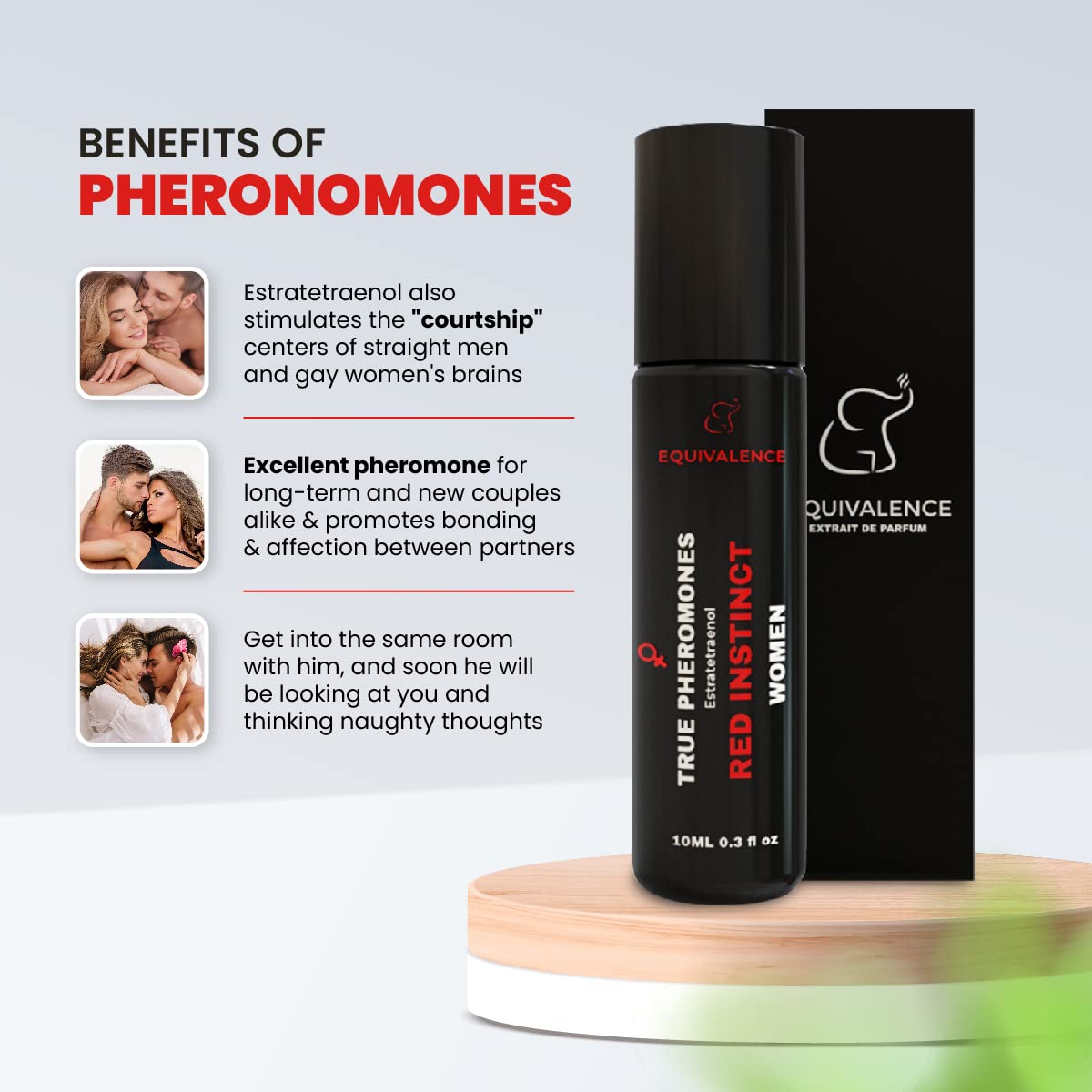 True Power Pheromones (Pure Estratetraenol) Red Instinct Women- Potent Pheromone Formulation- Botlle 0.3fl oz Roll-oN (Pheromones For Women)