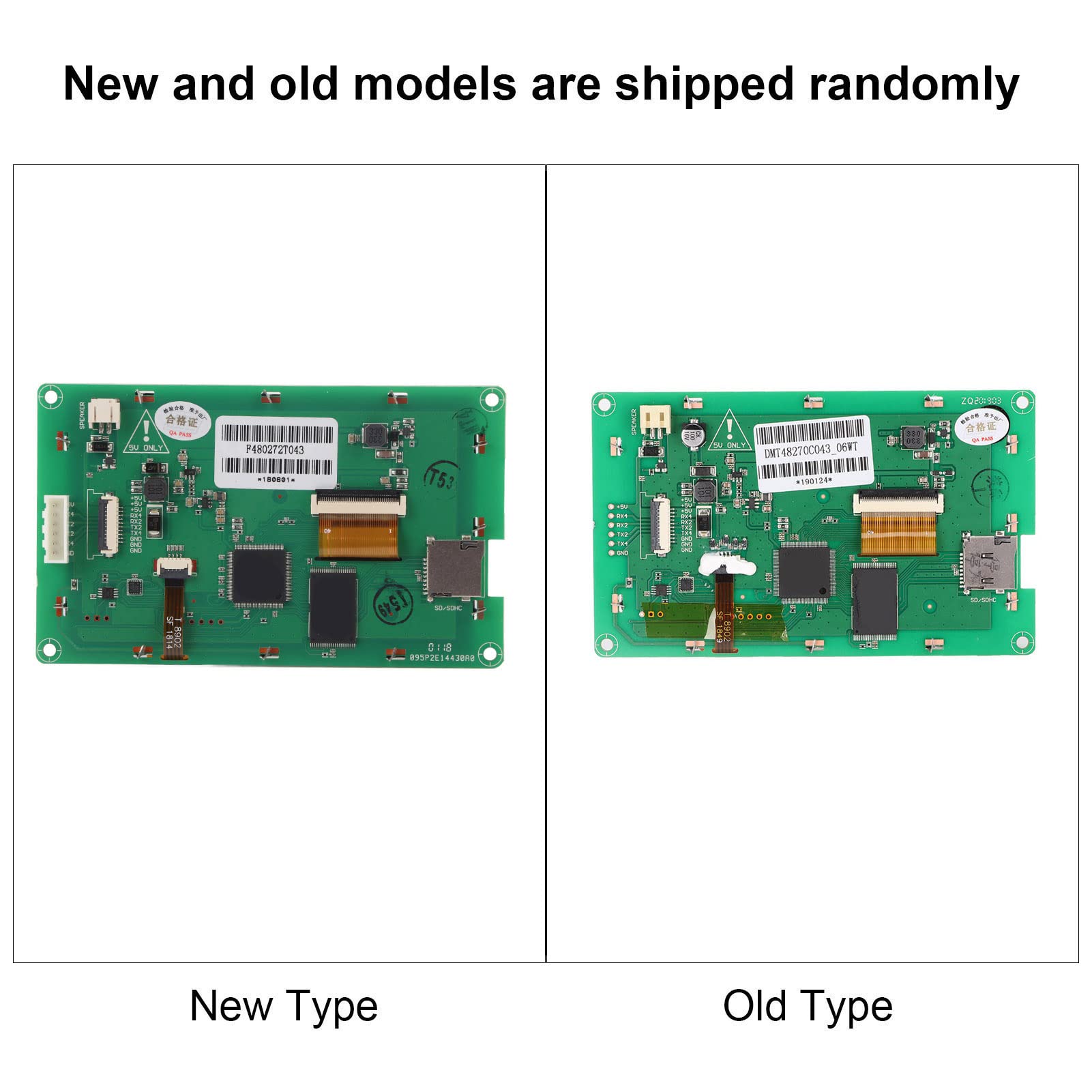 Tyenaza 4.3-inch TFT LCD Display Touch Panel with UART Port TFT LCD Module Color Resistance Touch Screen for 3D Printer DIY Support Text Music