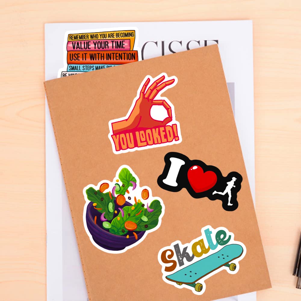 TUNGFU Weight Loss Stickers, Gym Stickers,Running Stickers for Water Bottles,Laptop, Notebook, Suitcase, Skateboard, Guitar