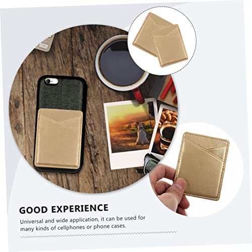 UKCOCO 10 Pcs Mobile Phone Sticker Card Case Stick on Phone Wallet Phone Pocket Phone Id Wallet Holder Back Phone Wallet Pocket Leather Phone Wallet Small Card Wallets Sim Card Dual Card