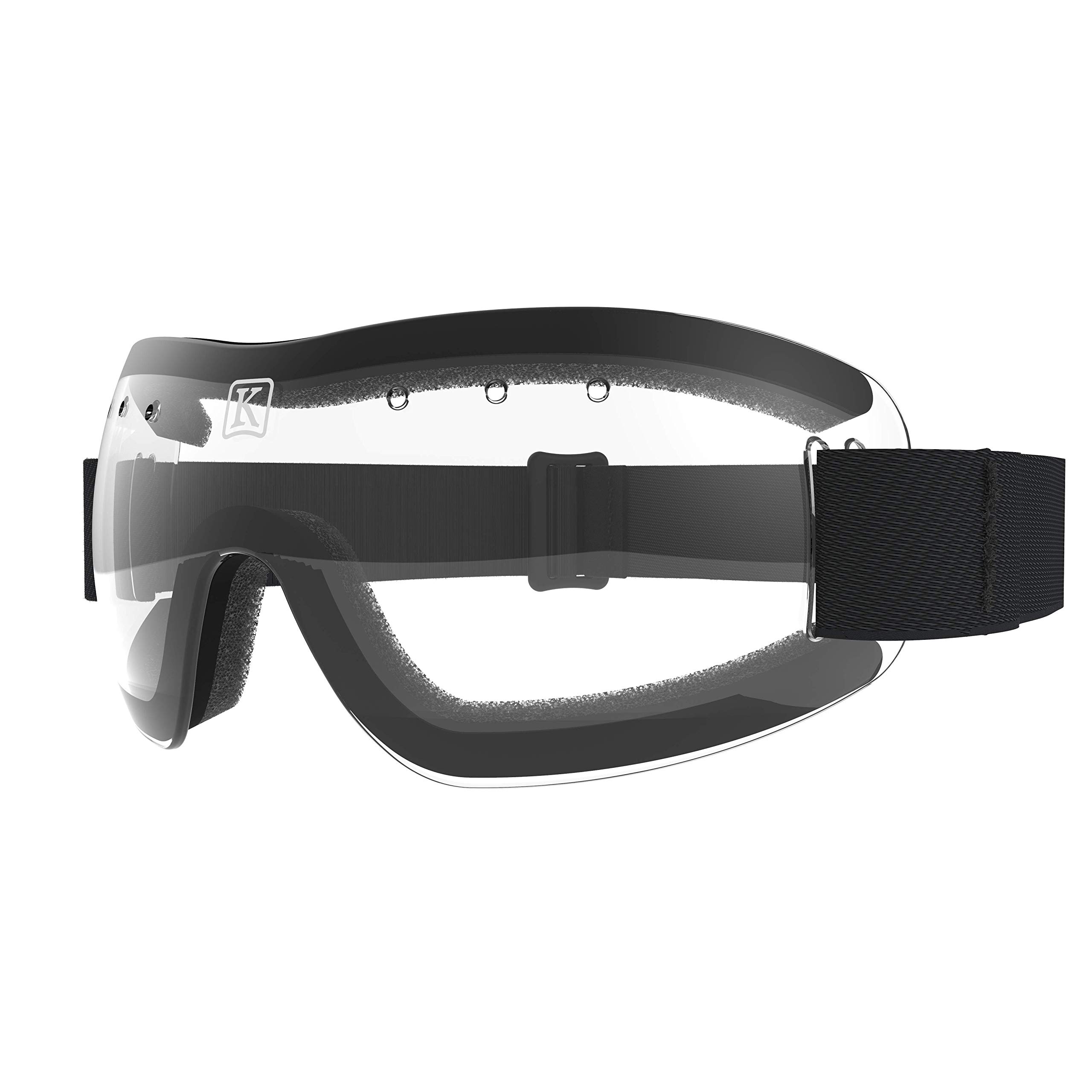 Kroop's 13-Five Goggles - Protect your eyes from Wind, Rain, Dust, and More. Great All-Purpose but Built for Extreme Sports. Made in USA. Smoke/Black