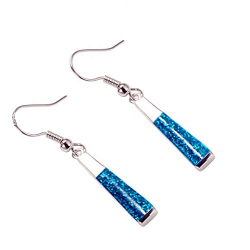 PULABO Strong and Long-LastingOpal Drop Earrings Long Artificail Opal Gems Hook Earings Bohemian Dangle Earrings Women Ornament Dependable Performance