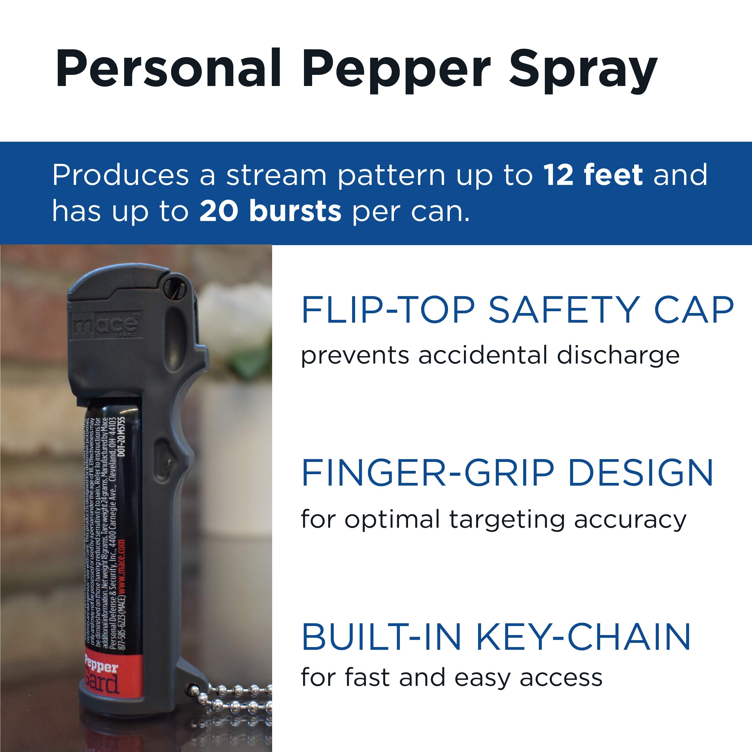 Mace Brand All Day Security Kit (Black) β Includes Mace Brand Night Defender Pepper Gel with LED Light, Mace Personal Pepper Spray, and Mace Sport Spray β Great for Self-Defense Any Time of Day