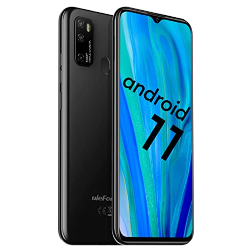 Ulefone Note 9P 4G Unlocked Cell Phones, 6.52" Screen,16MP Triple Rear Camera, Android 11 Octa-Core 4GB + 64GB,4500mAh Big Battery, Face Unlock Finger Reader Unlocked Smartphones - Black