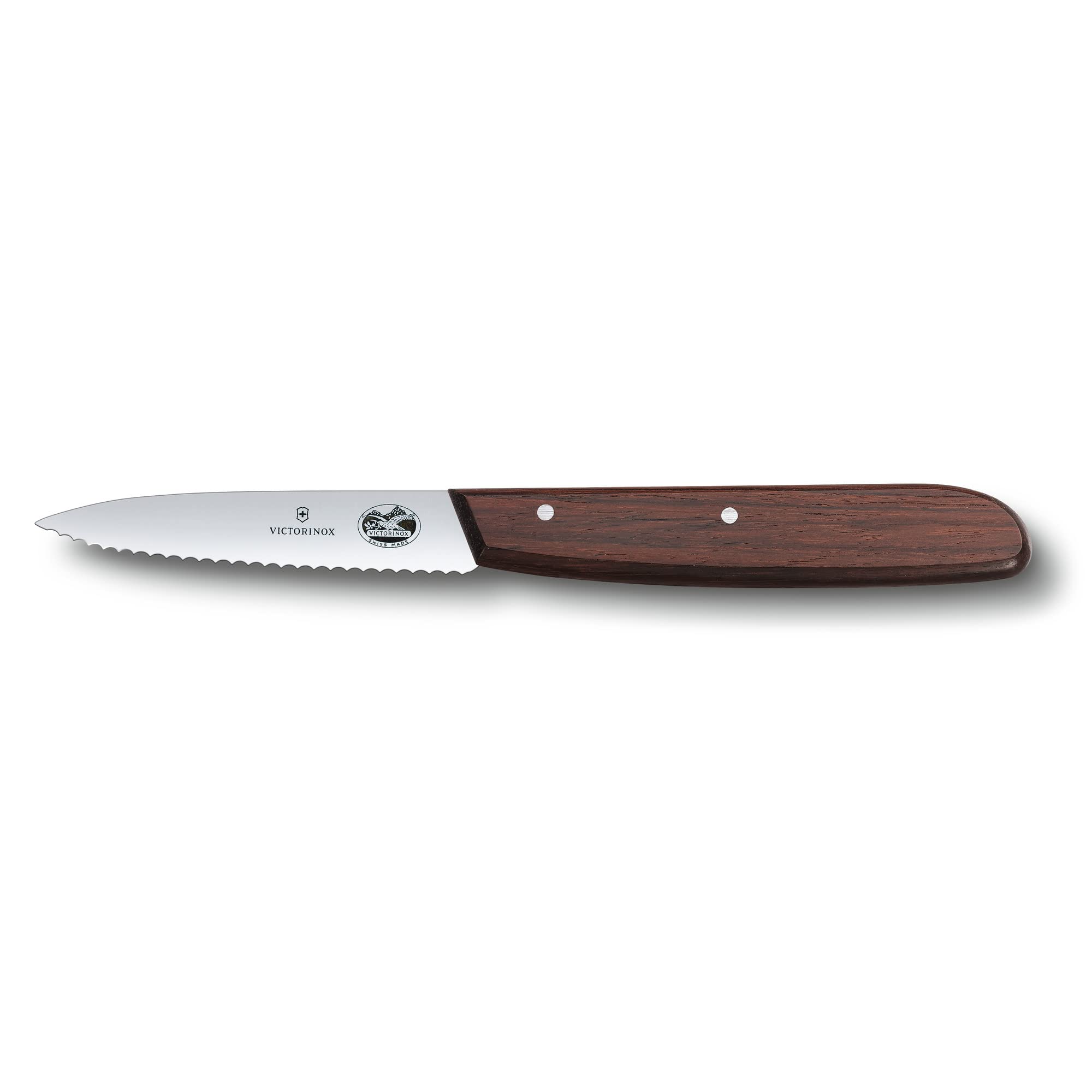 Victorinox Rosewood 3.25-Inch Paring Knife with Wavy Edge and Sheath