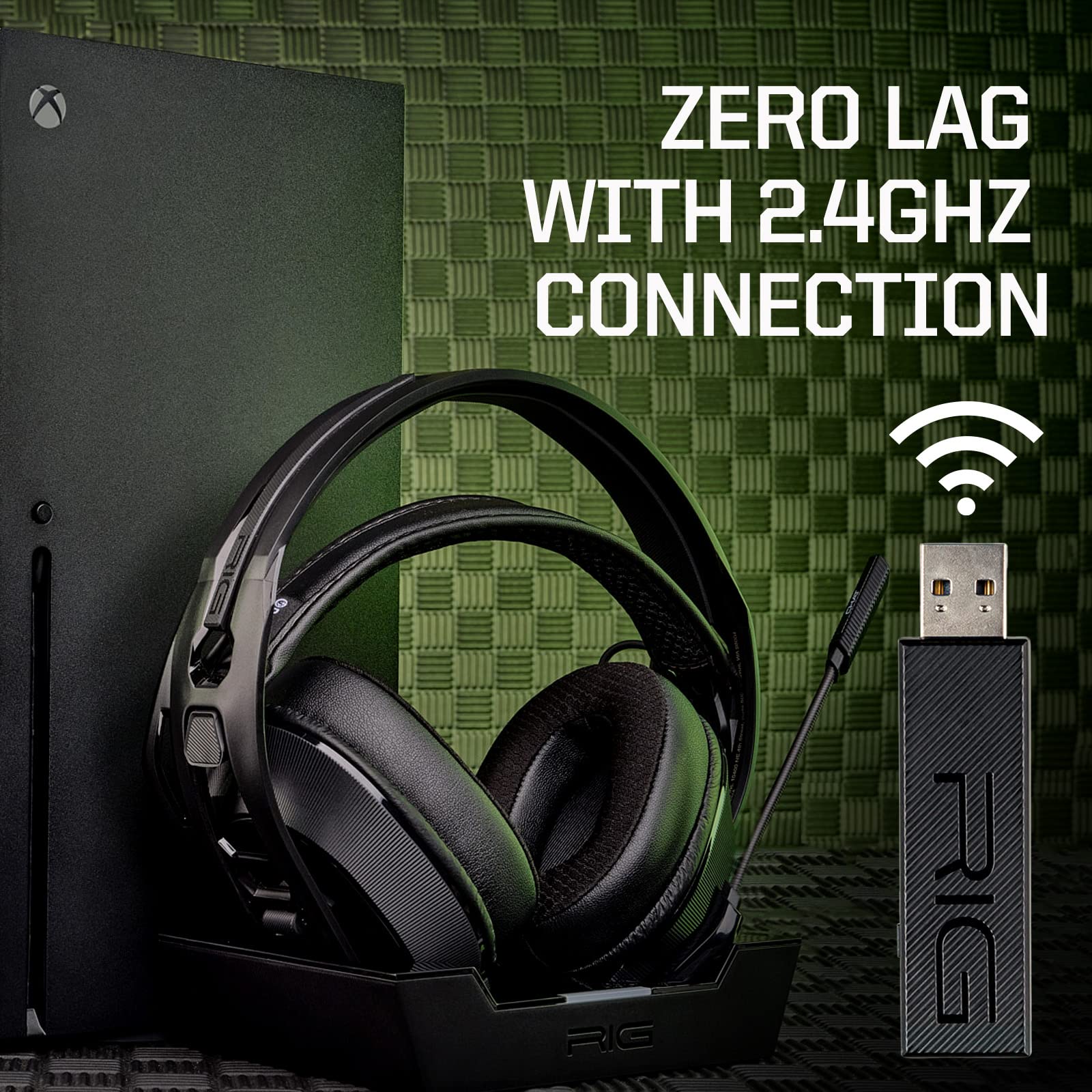 RIG 800 PRO HX Wireless Headset and Multi-Function Base Station for Xbox Series X|S, Xbox One, Windows 10/11 PCs - with Dolby Atmos for Headphones 3D Surround Sound - 24 Hour Battery