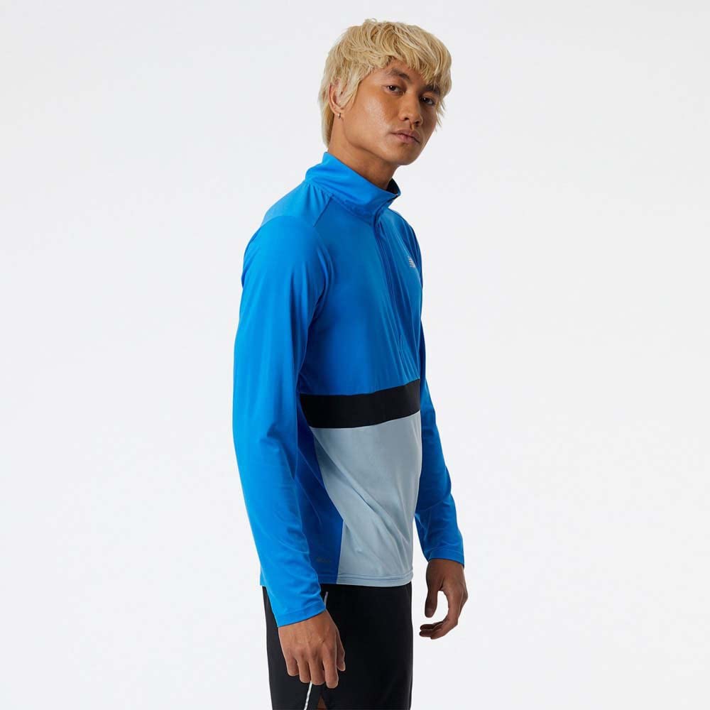 New Balance Men's Accelerate Half Zip, Serene Blue, X-Large