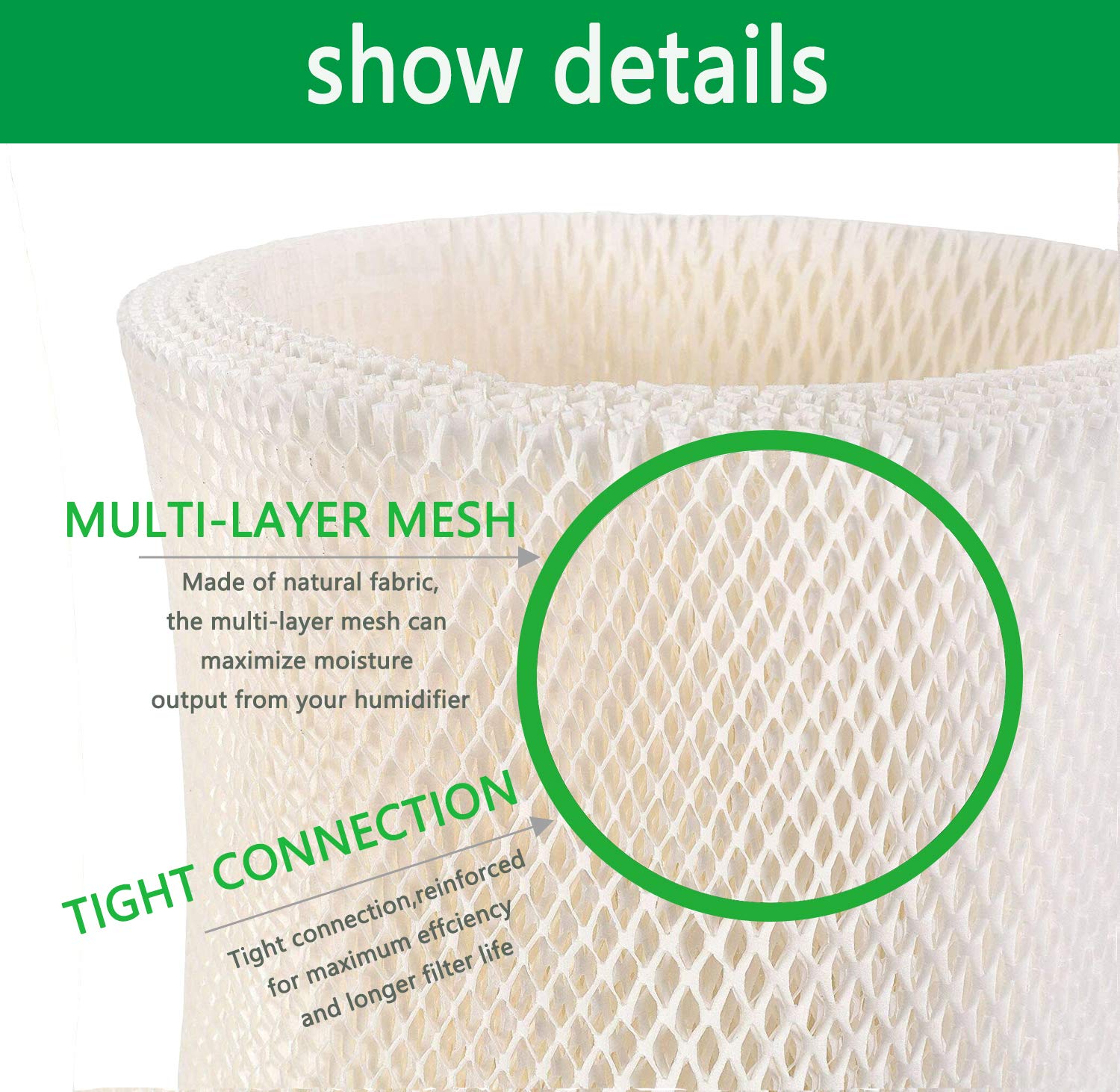 Lxiyu 4-Pack Replacement for Emerson MAF2 Moist air Wicking Humidifier Filter Designed to Compatible with Emerson Part # MAF2 & Kenmore Part # 15508, Noma Part #EF2.