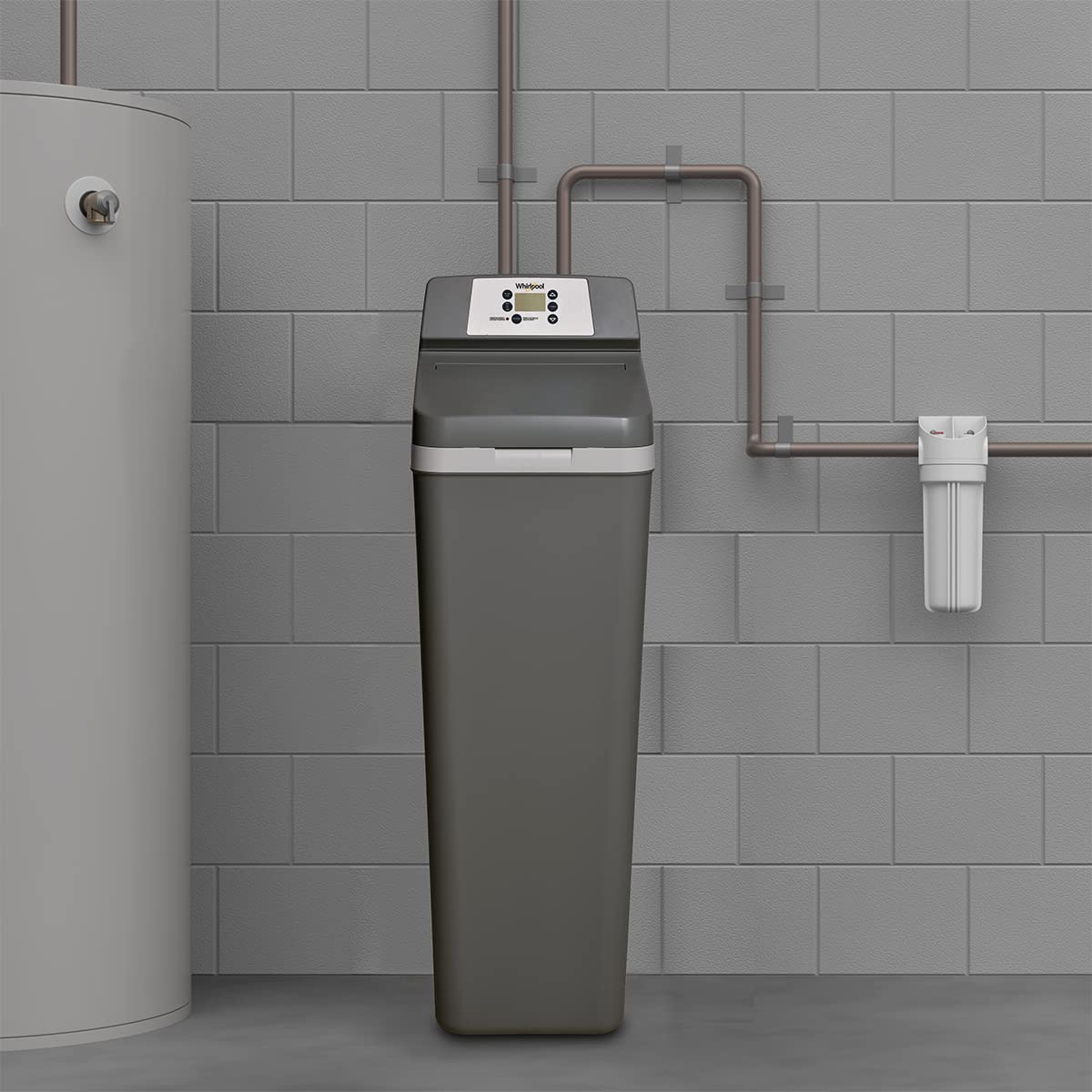 Whirlpool WHESFC Pro Series β Softener/Whole Home Filter Hybrid, Gray