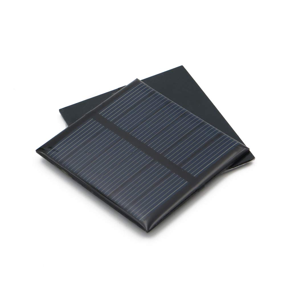 Treedix 5pcs 3V 150mA Polysilicon Solar Panel Glue Solar Cell Battery Charger DIY Solar Product Mini Small Solar Panel Module Kit Polycrystalline Silicon Encapsulated in Waterproof Resin (150mA)