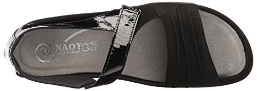 NAOT Women's Papaki Sandal Black Patent Lthr Combo 5-5.5 M US