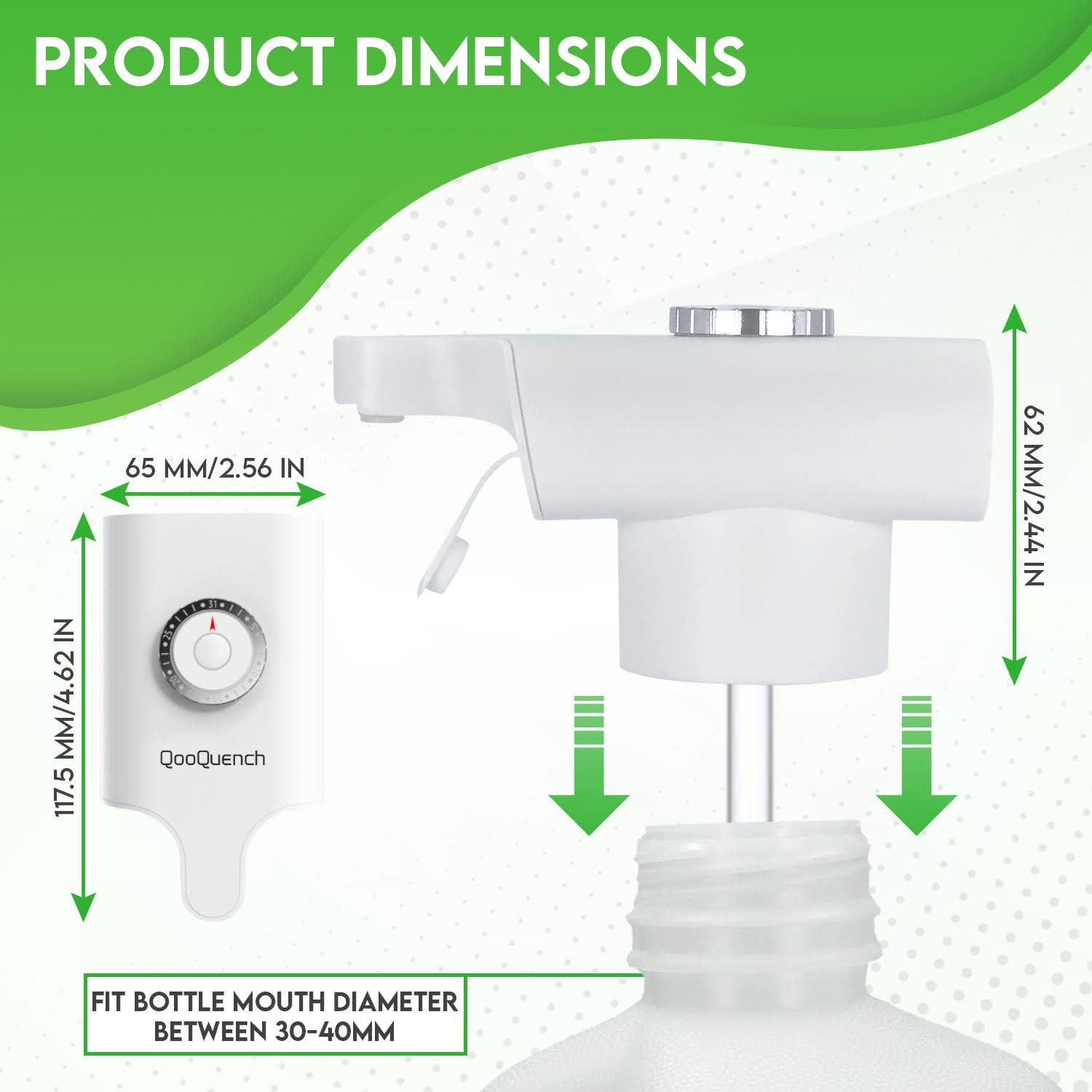 QooQuench Upgraded Automatic Drink Dispenser, Milk Dispenser For Fridge Gallon: USB Rechargeable, Easy to Clean, Leakproof Milk Jug Pump, Electric Tap For Juice & Beverage to Preserve Freshness Longer