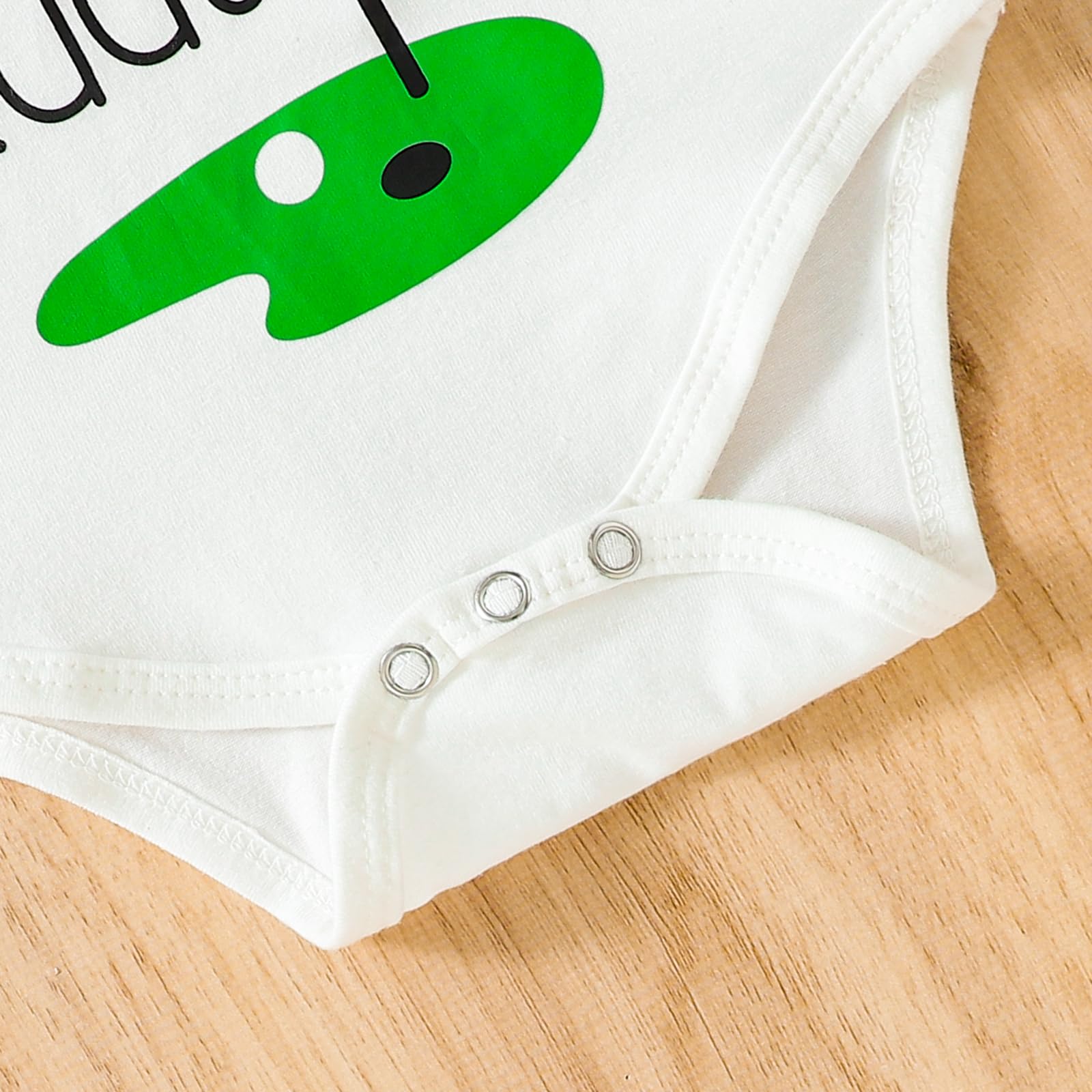 LXXIASHI Daddy 's Golfing Buddy Onesie Romper Toddler Baby Golf Outfit Long Sleeve Sweatshirt Pants Hat Set 3Pcs Fall Clothes (White, 0-6 Months)