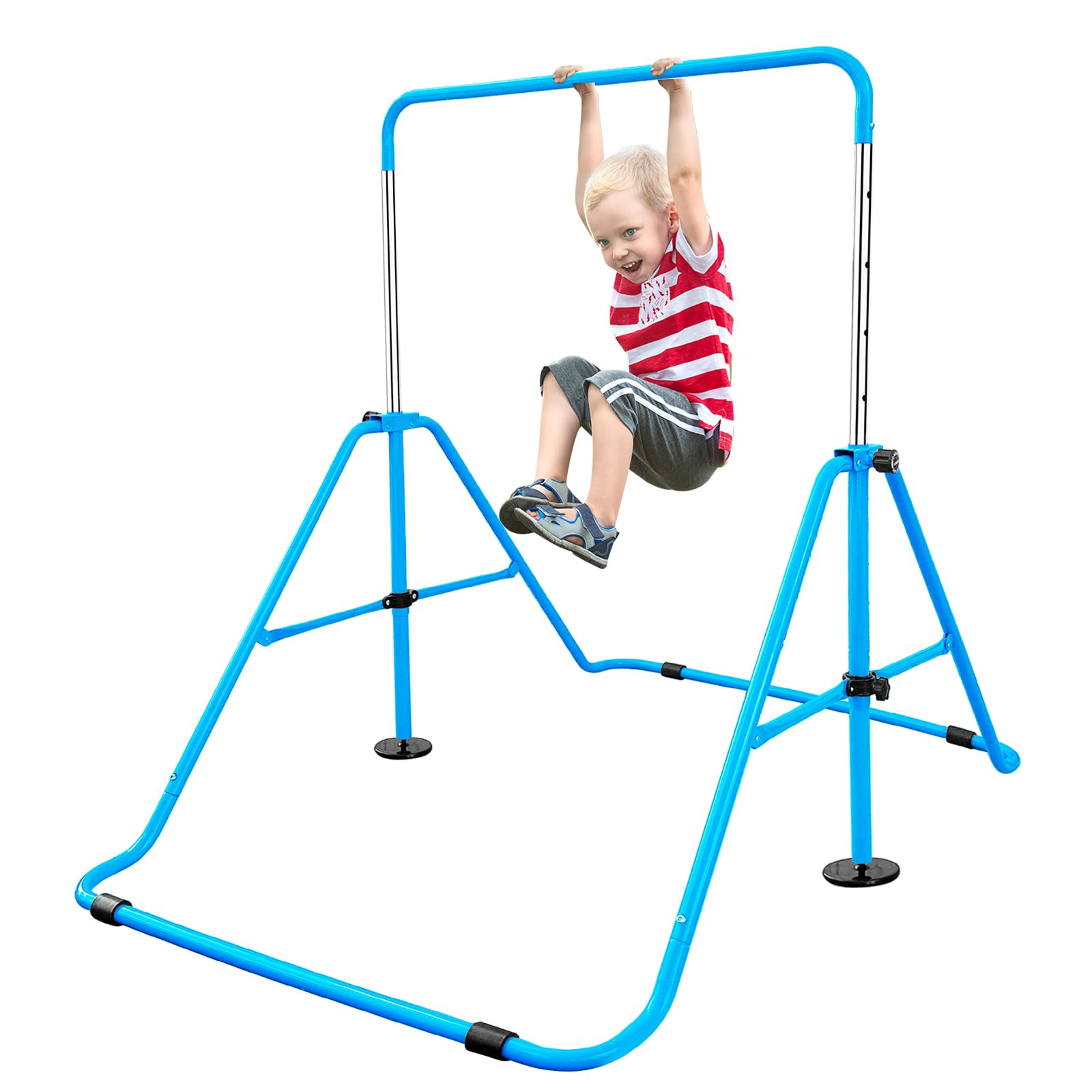 RAVS Gymnastics Bar for Kids with Swing Set Gymnastics Bars for Home 9 Levels Adjustable Height Gymnastics Training Bar Kip Bar Children Junior Monkey Bars Max Load 200LBS