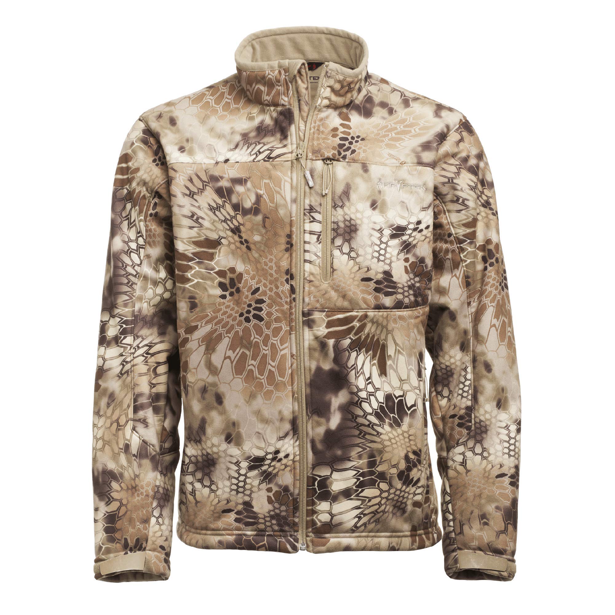 Kryptek Men's Standard Njord Hunting, Windproof camo Soft Shell Jacket, Highlander, Medium