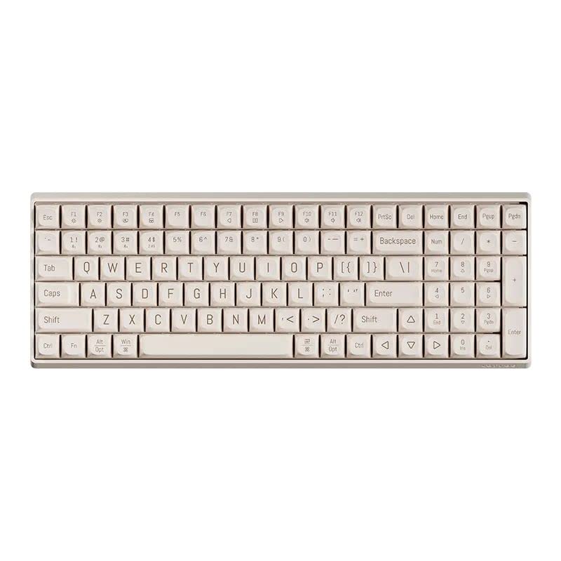 UC LFH Mechanical Gaming Keyboard,Blue Switches,USB Wired,Retro Steampunk Typewriter Round Keycaps,Metal Panel,Moveable Wrist Rest,for Game and Office,for Laptop Desktop
