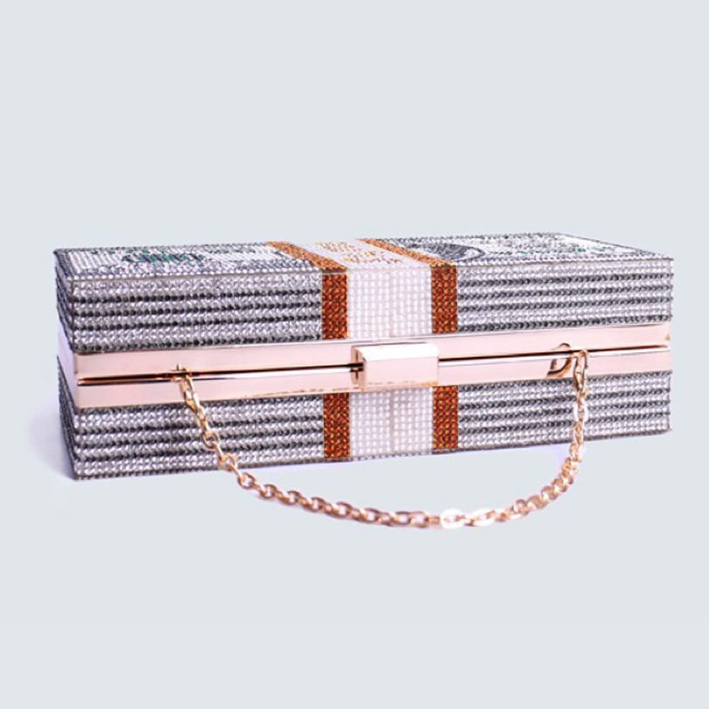 mojoyce Fashion Rhinestone Money Clutch Purses Dollars Evening Female Lady Handbags
