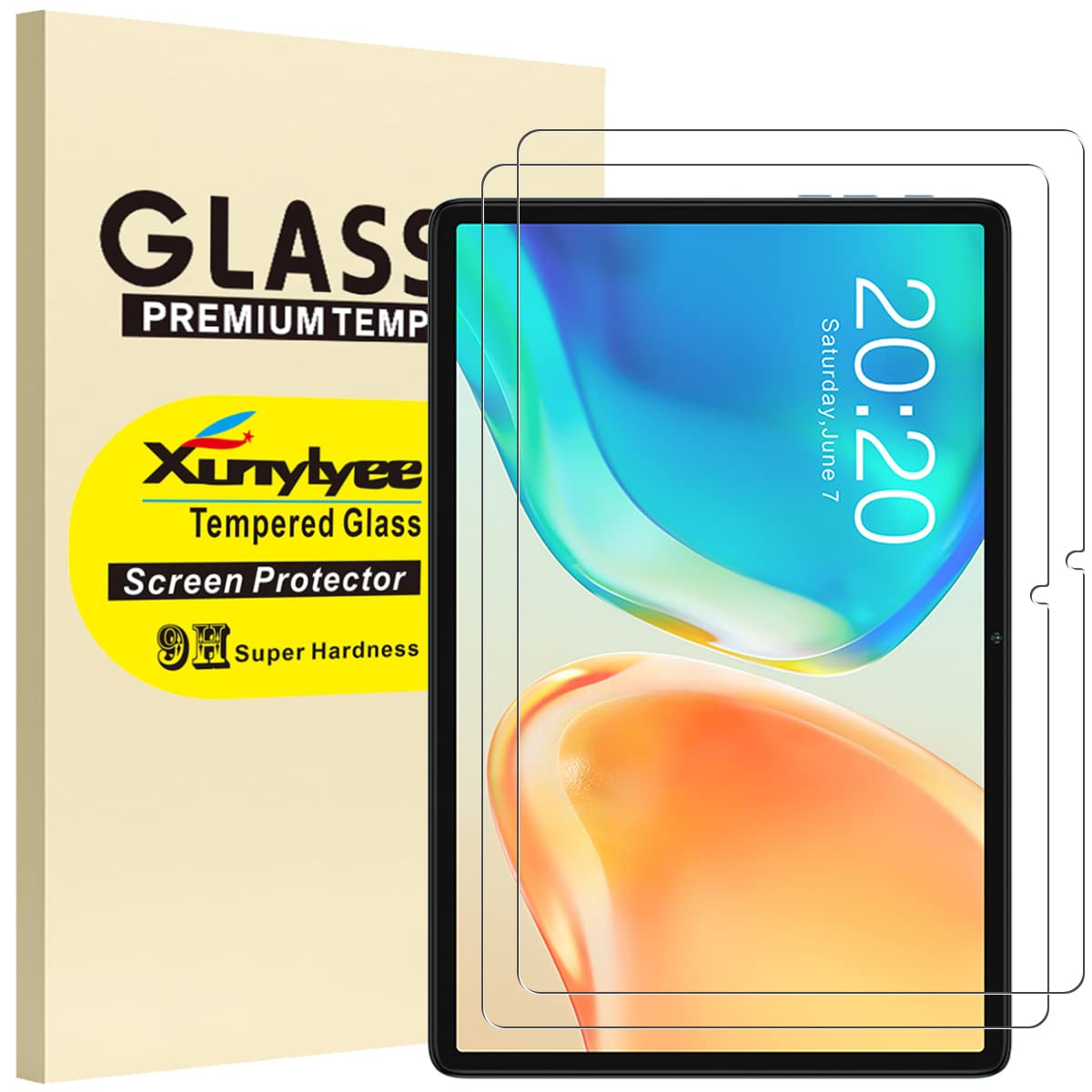 XunyLyee [2 Pack Compatible with Teclast M40 Plus Screen Protector, Easy Installation Tempered Glass Film for Teclast M40 Plus/Teclast P40HD (10.1 Inch)