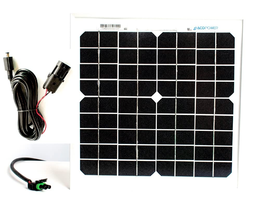 Spartan Ghost or Golive Trail Cameras 20 inch 15W 12V Monocrystalline Solar Panel with Cable Connector for HCO Game 4G LTE Verizon AT&T USA Blackout Infrared Cameras (Version 20" 15W)