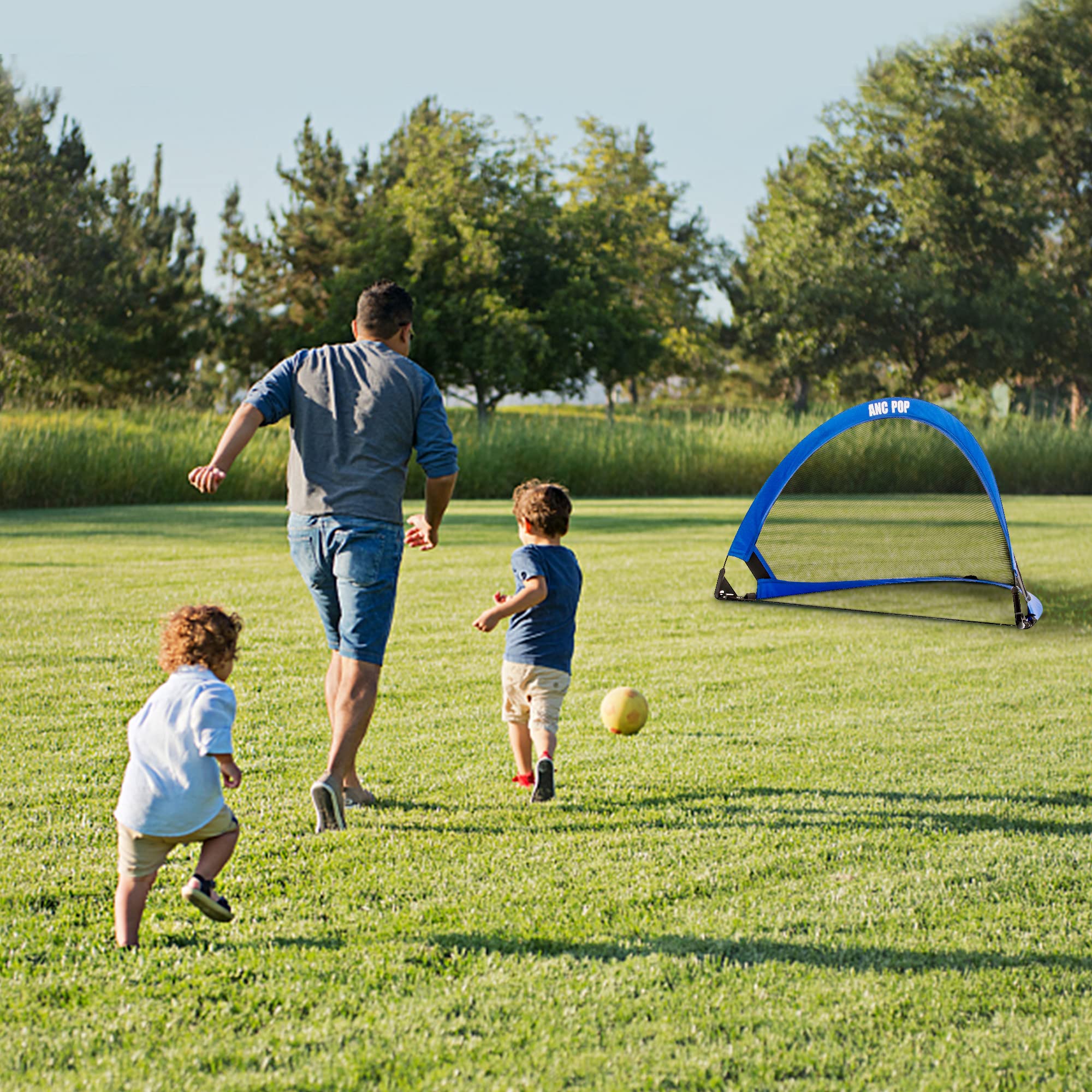 Portable Pop Up Soccer Goal Net Set for Kids or Adaults Trainning and Backyard Playing with Carrying Case, Training Cones and Target