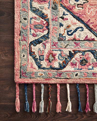 Loloi II Elka Collection ELK-04 Pink/Multi 5'-0" x 7'-6" Area Rug